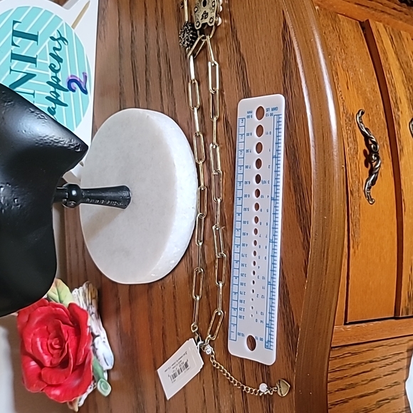 Jewelry | New Betsey Johnson Paperclip Lockkey Antique Gold Necklace ...